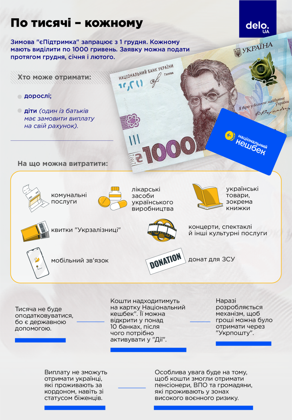 Тисяча Зеленського як оформити та на що витратити інфографіка